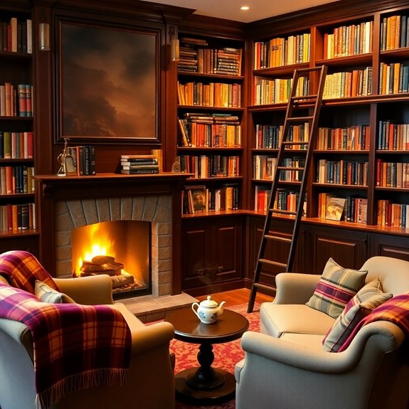 25 Creative Cozy Home Library Ideas - Interiorshape | Best Interior ...