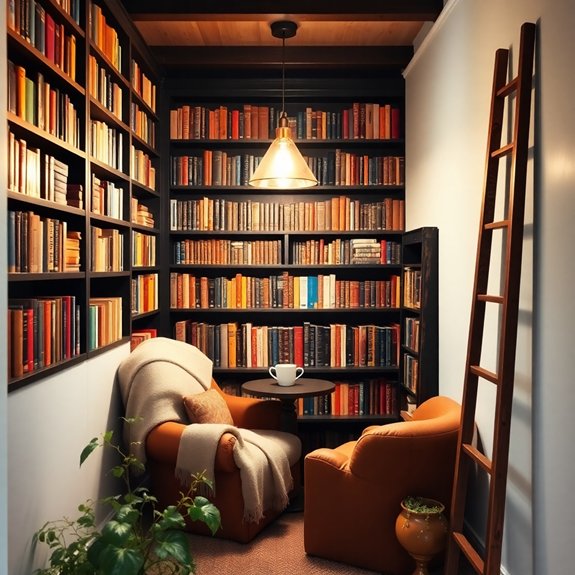 25 Creative Cozy Home Library Ideas - Interiorshape | Best Interior ...
