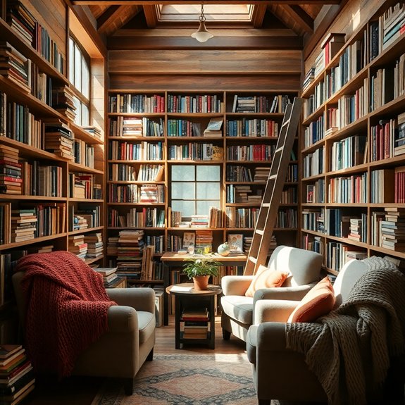 25 Creative Cozy Home Library Ideas - Interiorshape | Best Interior ...