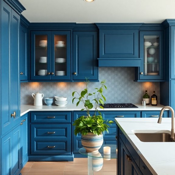 17 Creative Blue Kitchen Cabinets Ideas - Interiorshape | Best Interior ...