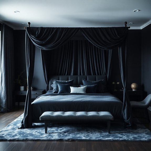 23 Creative Dark Bedroom Ideas - Interiorshape | Best Interior Design ...