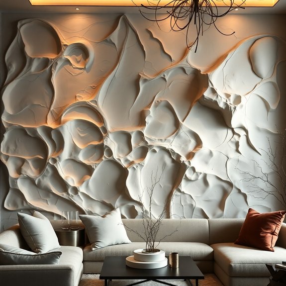 15 Plaster Wall Art Ideas for Textured, Sculptural Interiors - The Tanee
